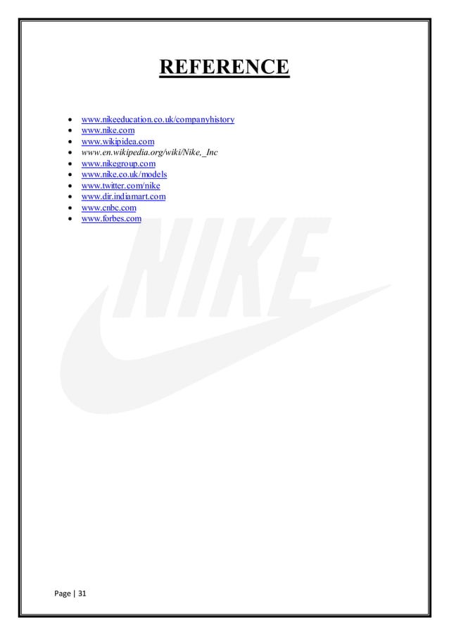 Marketing Research On Nike | DOCX