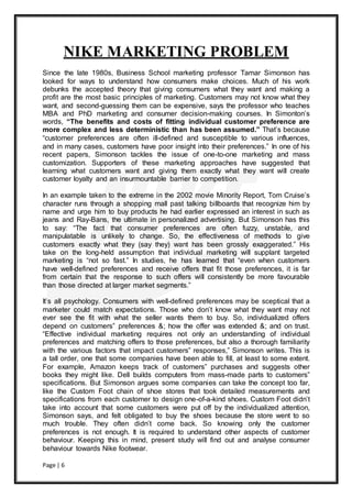 Marketing Research On Nike | DOCX