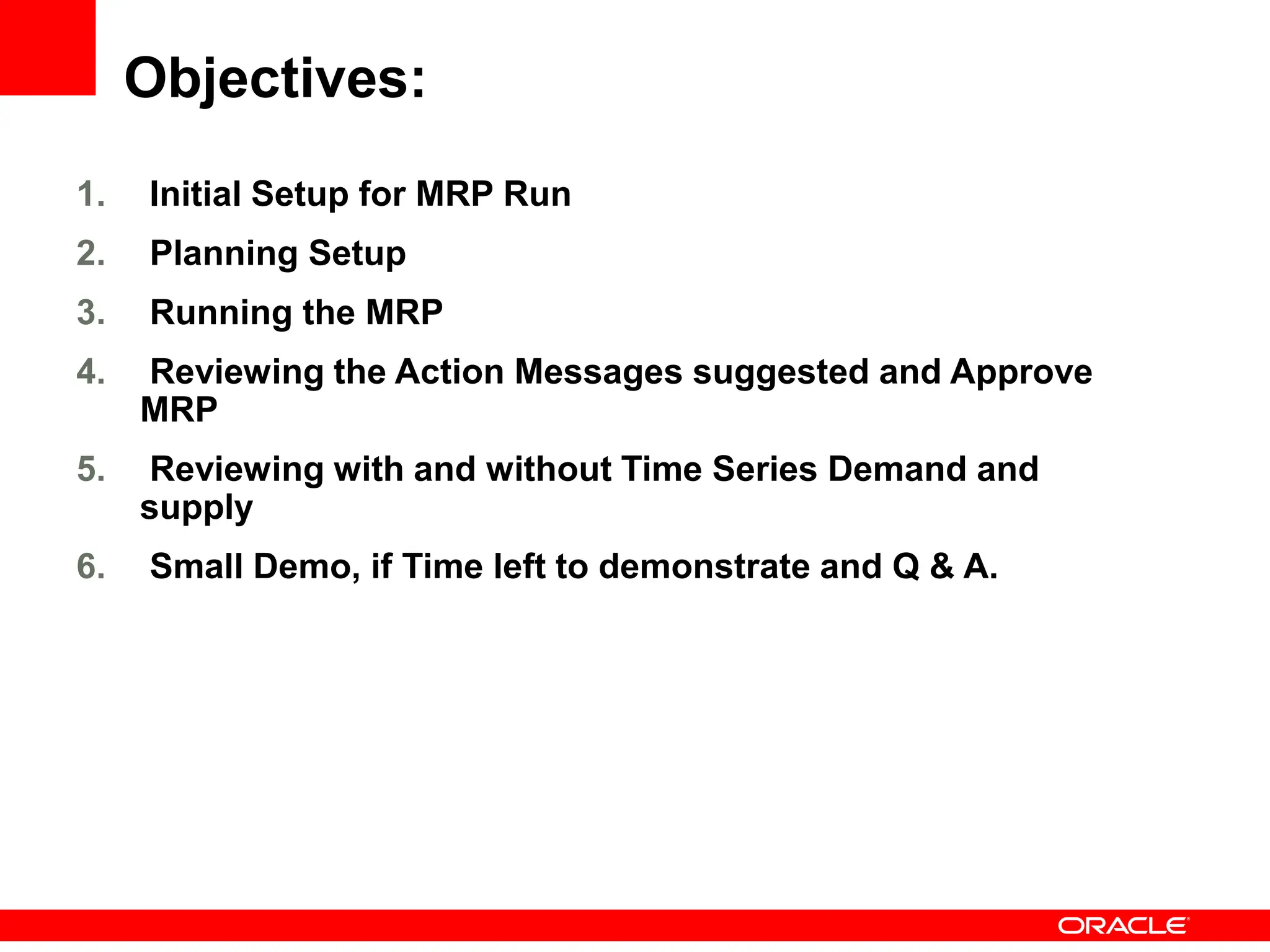 MRP_Setup_Planning for oracle e business suite | PPT