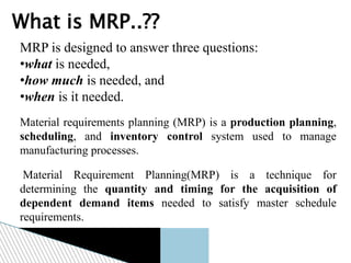 Mrp structure | PPTX