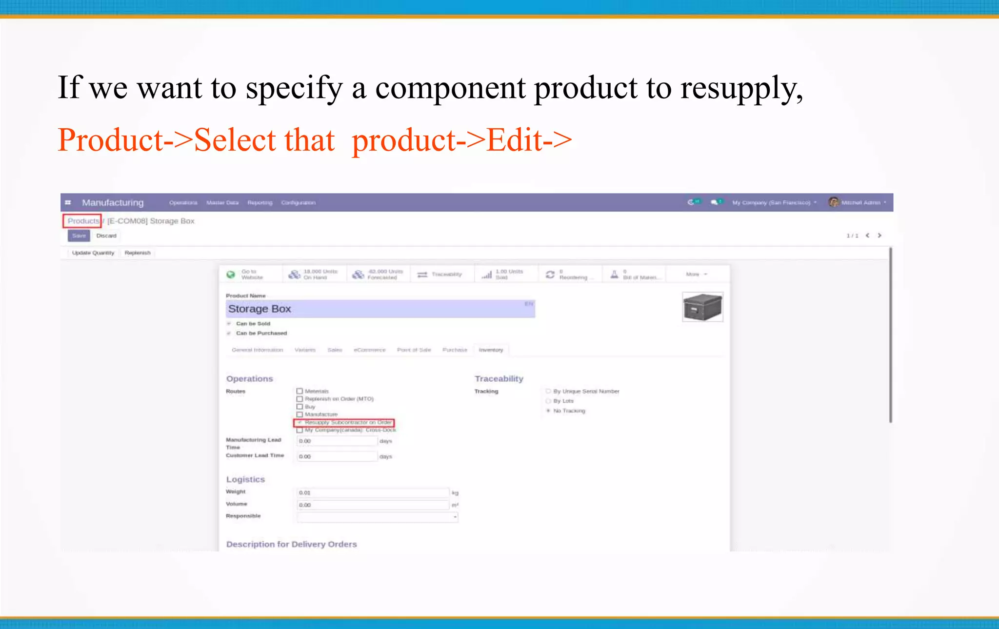 MRP Subcontracting in Odoo 13 | PPT