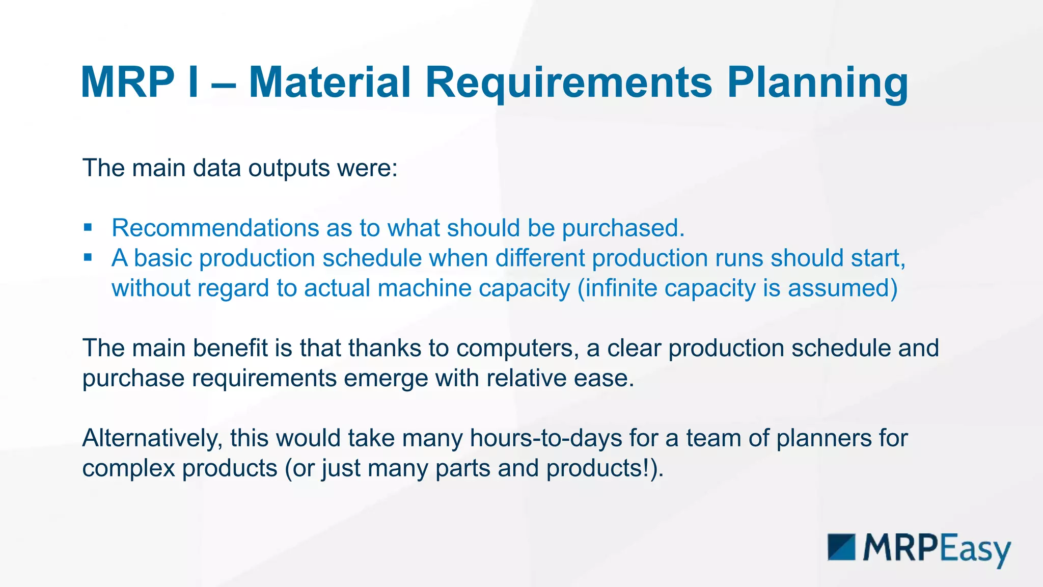 MRP system series 1 - What is MRP? | PPT