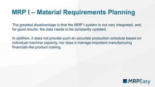 MRP system series 1 - What is MRP? | PPT