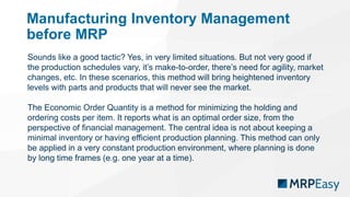 MRP system series 1 - What is MRP? | PPTX