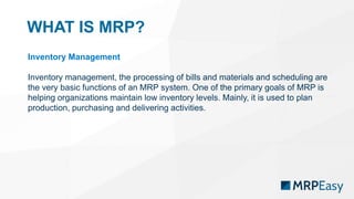 MRP system series 1 - What is MRP? | PPT