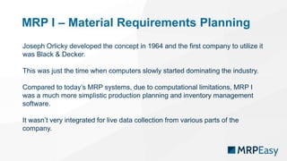 MRP system series 1 - What is MRP? | PPT