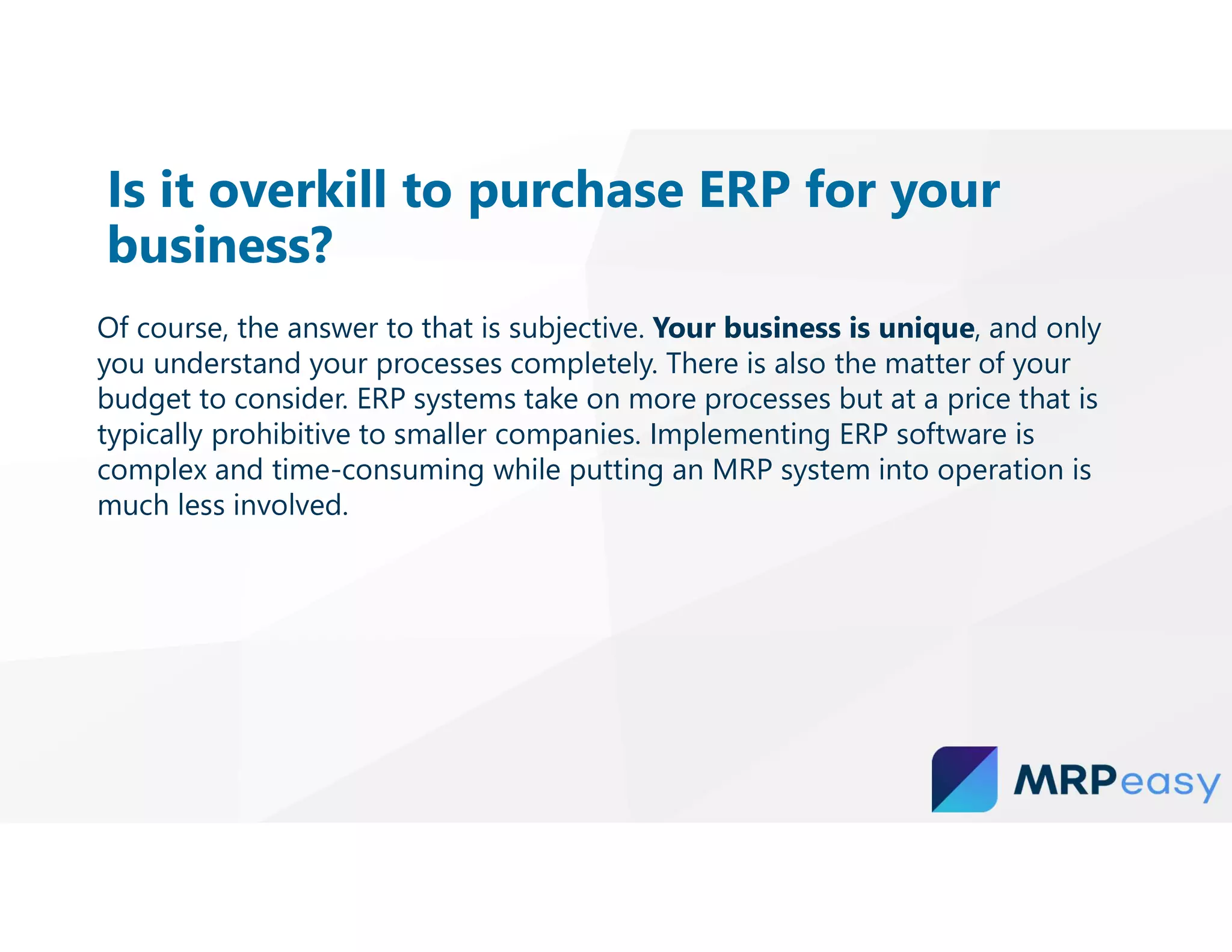 Mrp vs. erp which solution is right for you? | PDF