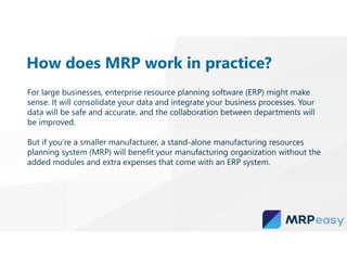 Mrp vs. erp which solution is right for you? | PPT