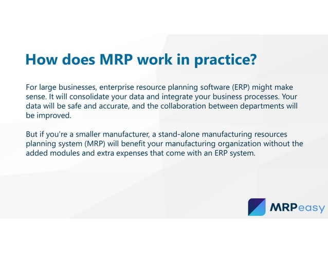 Mrp vs. erp which solution is right for you? | PPT