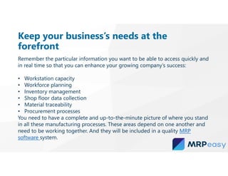 Mrp vs. erp which solution is right for you? | PPT