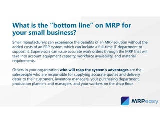Mrp vs. erp which solution is right for you? | PPT