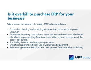 Mrp vs. erp which solution is right for you? | PDF