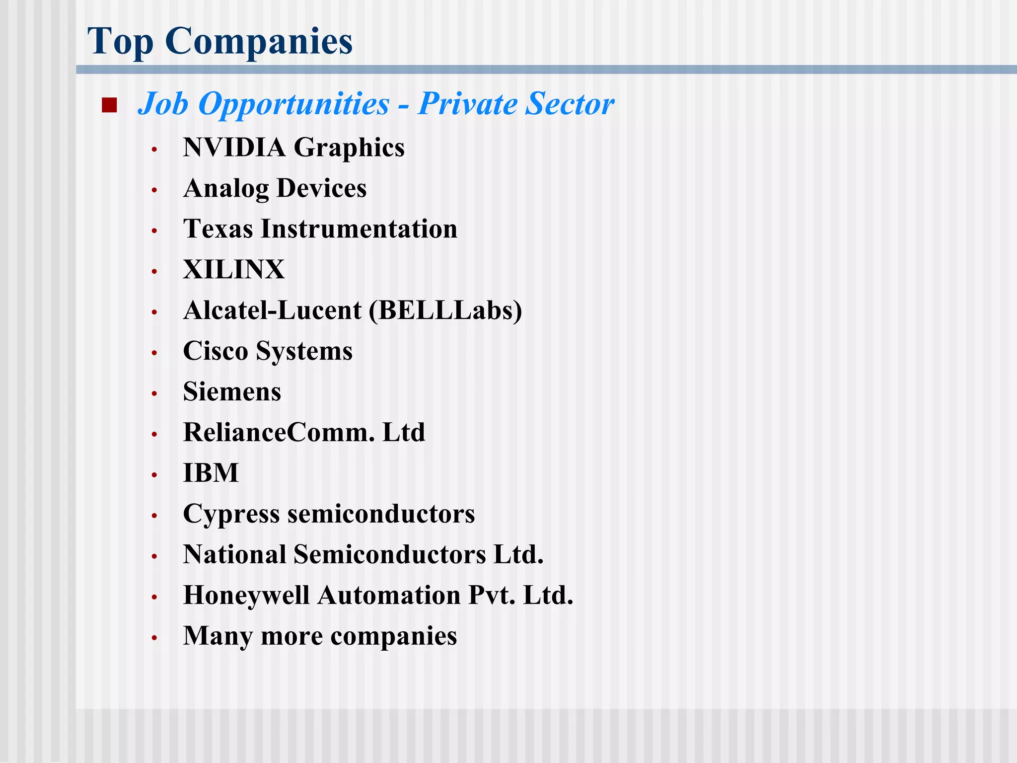 Electronics And Communication Engineering Ppt Technology Industry