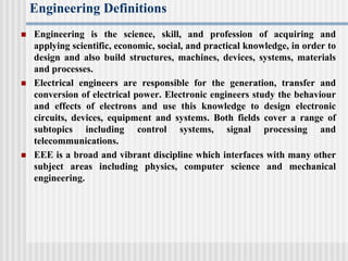 Definition of electrical engineering store
