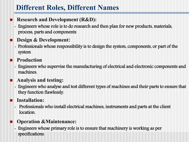Electrical and electronics engineering | PPT | Civil Engineering ...
