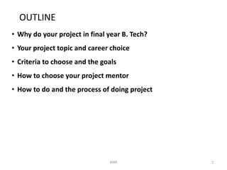 How to choose final project | PPT