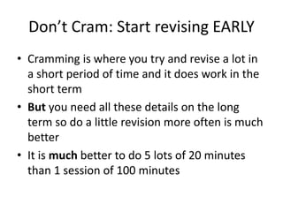 Mr rayner's revision thoughts | PPT