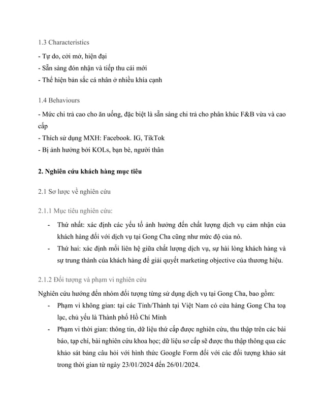 Bai Tap Marketing Dich Vu UEH - Chu de nghien cuu thi truong | DOCX