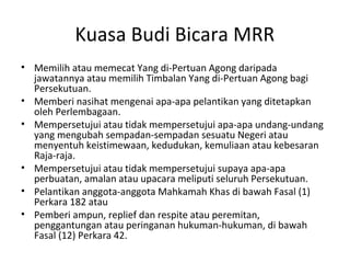 MAJLIS RAJA-RAJA DAN PERANAN YDPA | PPT