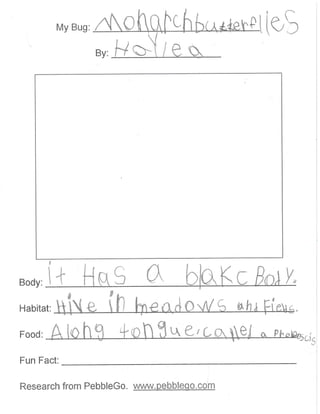 Mrs. denzine's class bug research | PDF