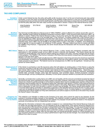 AIG Sample Illustrations for Critical, Chronic & Terminal Illness ...