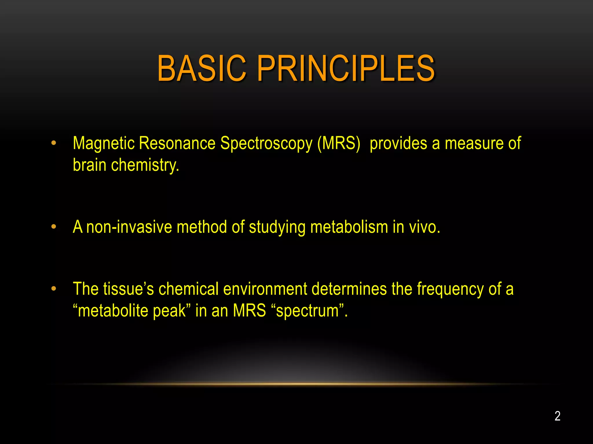 MR Spectroscopy | PDF