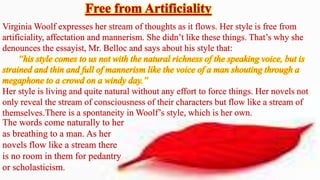 writing style of virginia woolf | PPTX