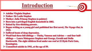 writing style of virginia woolf | PPTX