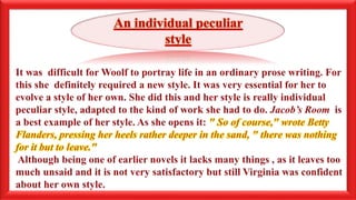 writing style of virginia woolf | PPT
