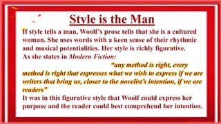 writing style of virginia woolf | PPT