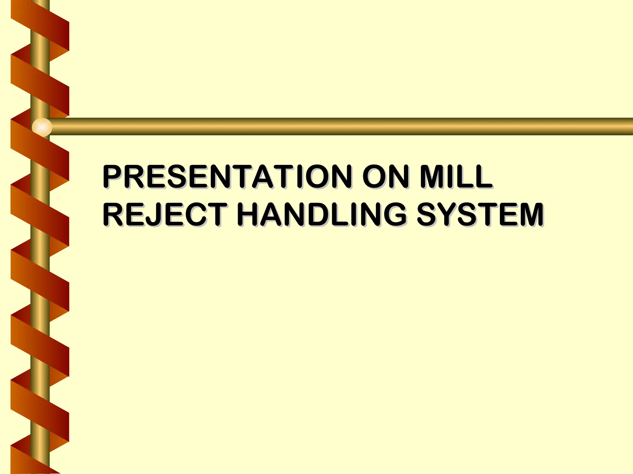Mill reject system in thermal power plant | PPT