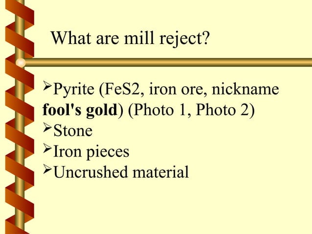 Mill reject system in thermal power plant | PPT