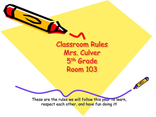 Mrs. culver's classroom rules (2) | PPT