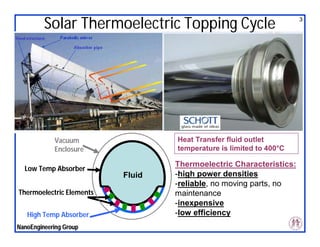 Thermoelectric Topping Cycle for Trough Solar Thermal Power Plants | PDF