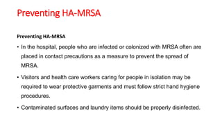 MRSA (Methicillin resistant staphylococcus aureus) | PPTX
