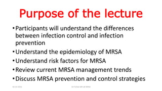 MRSA INFECTIONS basics, implications, and prevention | PPTX
