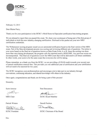 Mrs certification 2 2013 | PDF