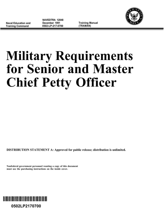 Relevance of ROC and POE to Senior Enlisted NAVEDTRA12048 pg 6-7 | PDF
