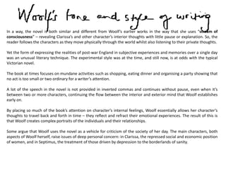 MRS DALLOWAY by Virginia Woolf | PPTX