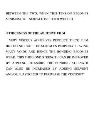Adhesive materials | PPT