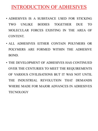 Adhesive materials | PPT