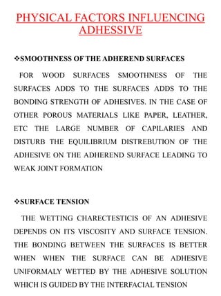 Adhesive materials | PPT
