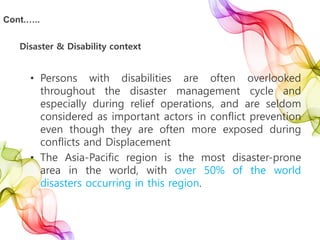 Disaster impacts, law & approach to disability | PPT