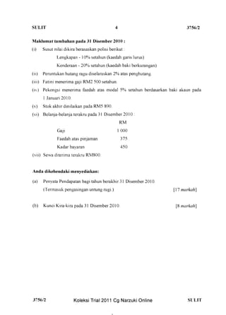Mrsm trial akaun 2011 k2 | PDF