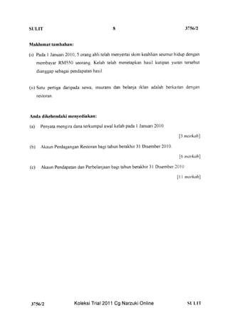 Mrsm trial akaun 2011 k2 | PDF