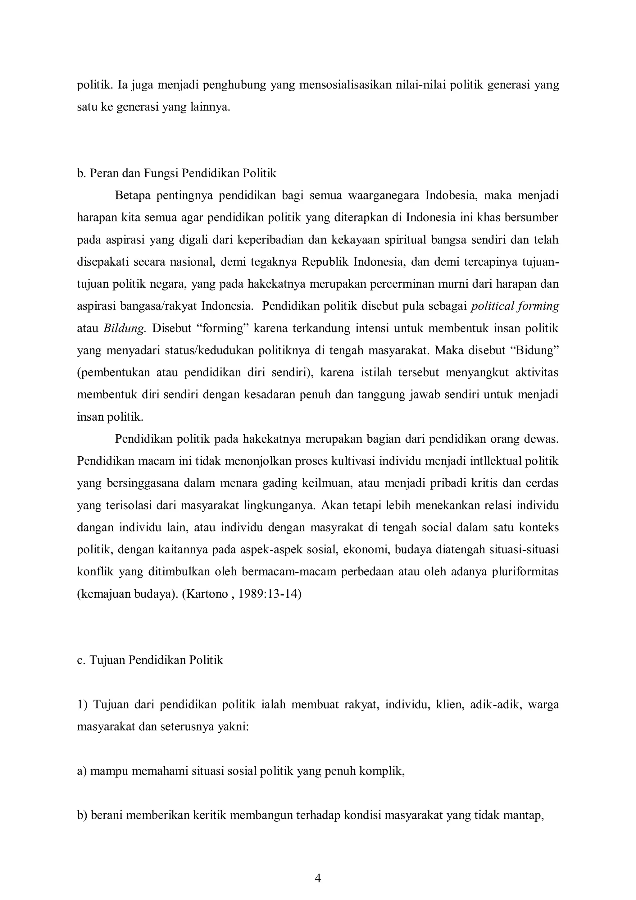 Implementasi Pendidikan Politik dan Keterlibatan Mahasiswa dalam ...