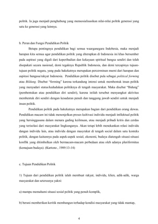Implementasi Pendidikan Politik dan Keterlibatan Mahasiswa dalam ...
