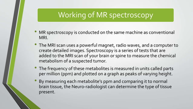 Mr spectroscopy | PPT