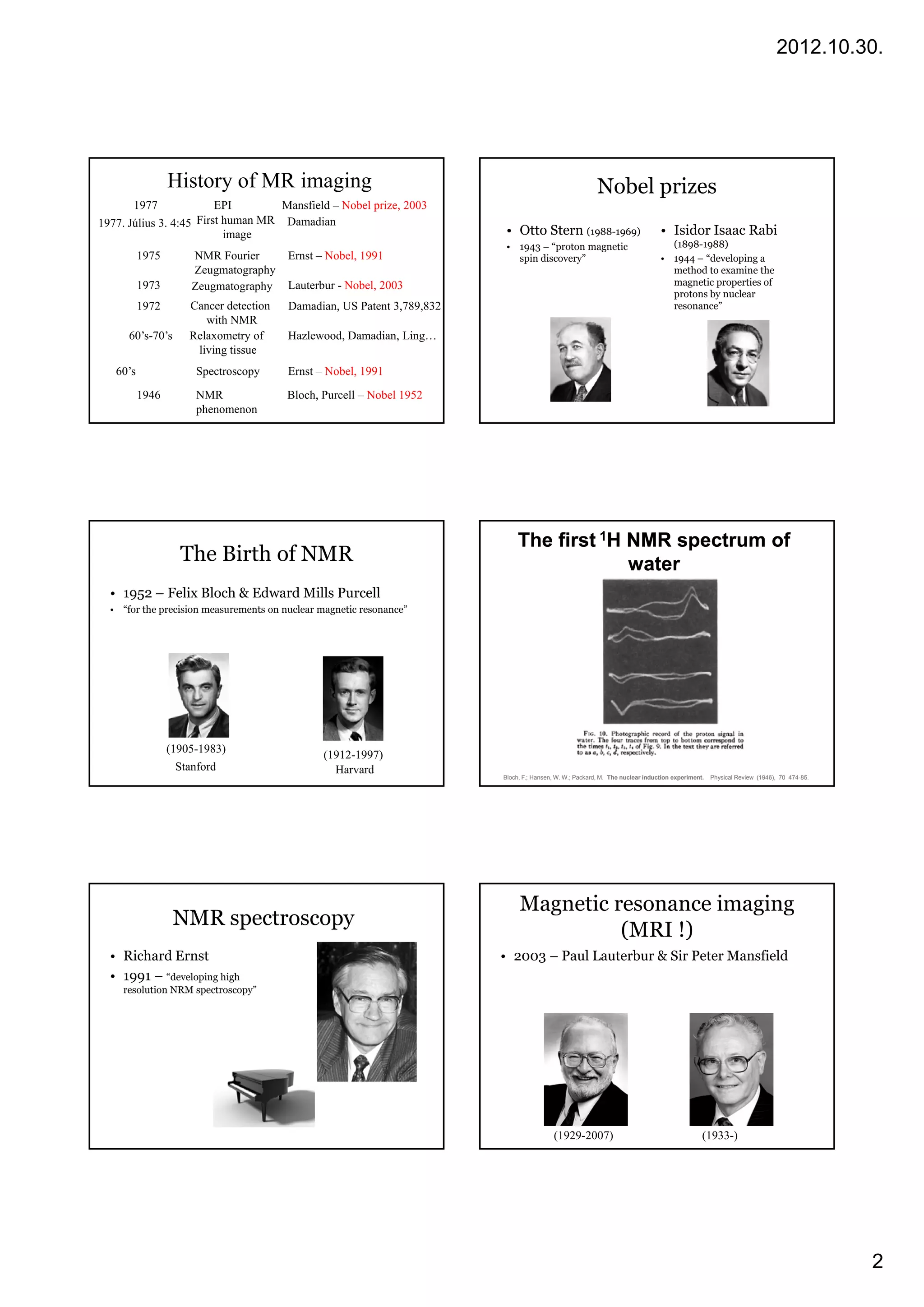 Week 5. Basics and clinical uses of MR spectroscopy. | PDF