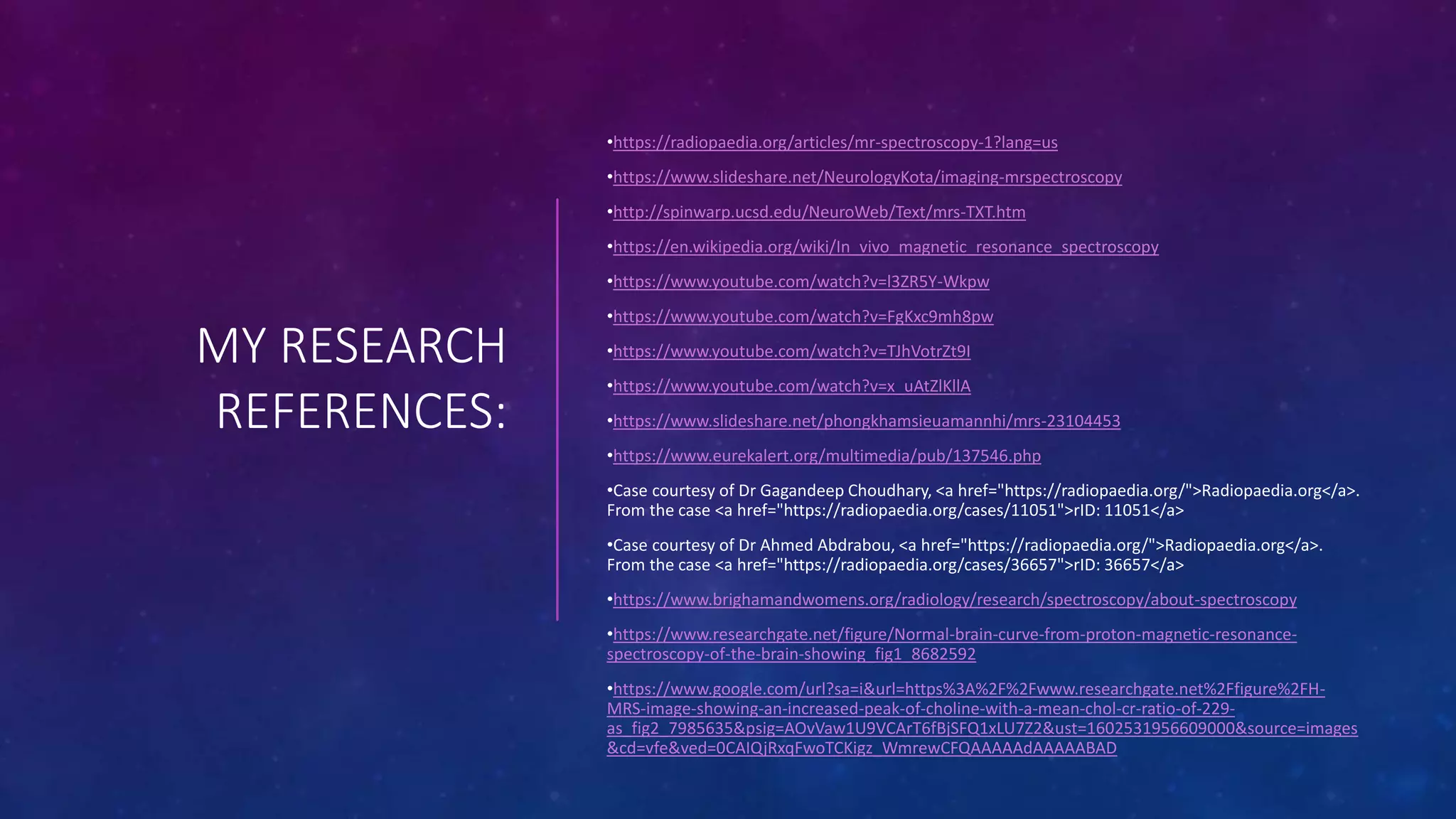 Magnetic resonance spectroscopy | PPTX